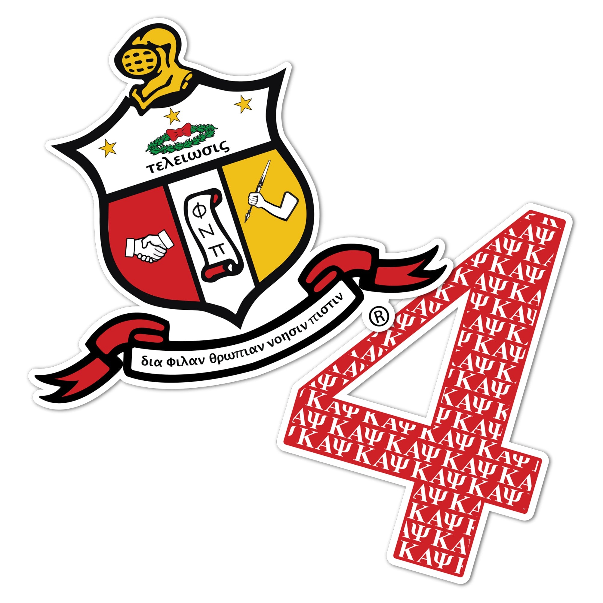 Kappa Alpha Psi Sticker 4 inch Line #4 – Shop Kappa